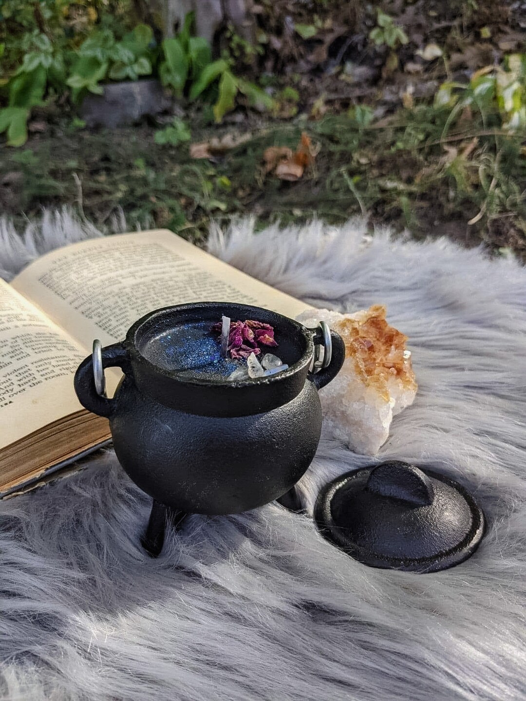 Transformation Cauldron Candle Cast Iron Witch Soy Wax - Etsy