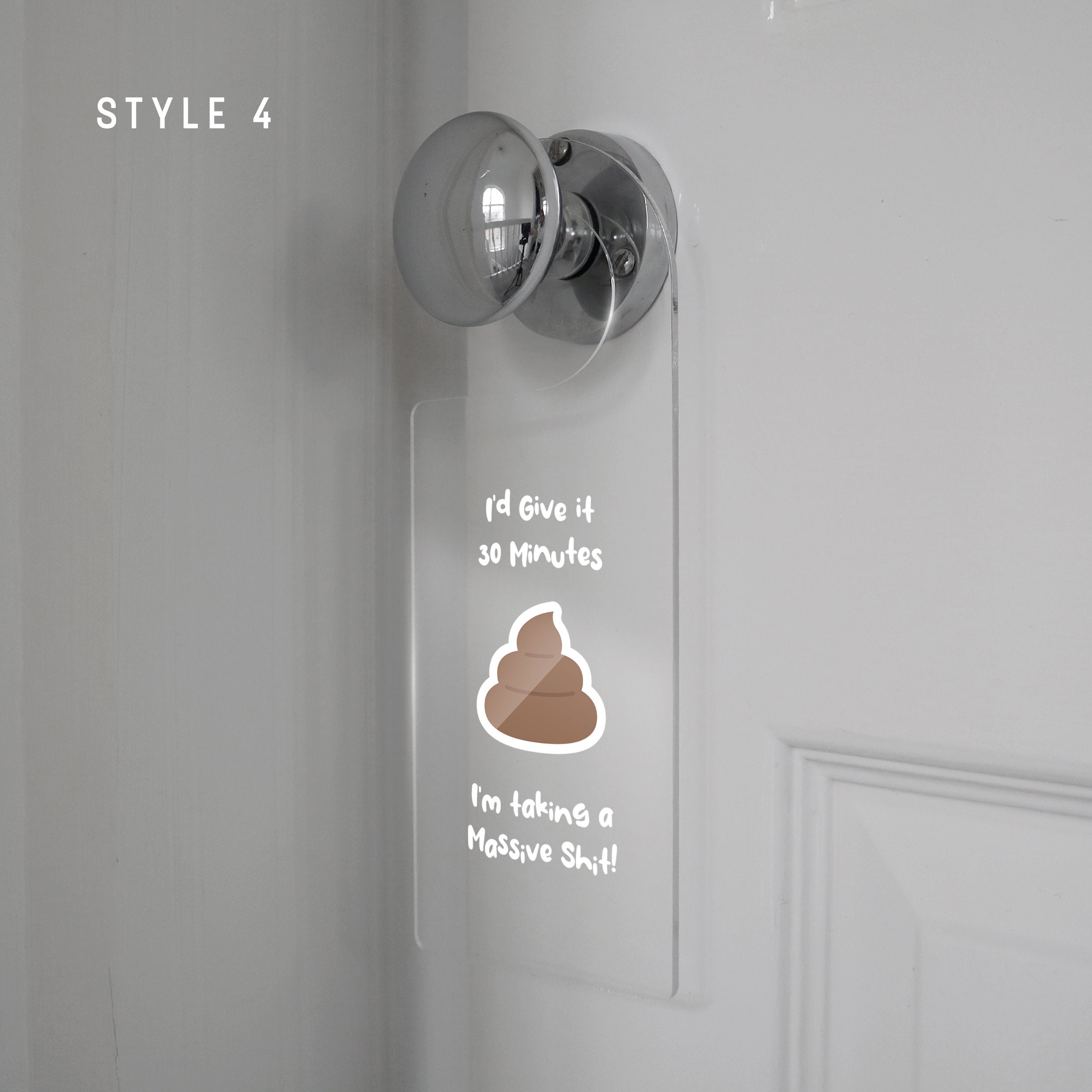 Rude Acrylic Door Hanger, 4 Adult Humour Designs, Offensive Bedroom ...