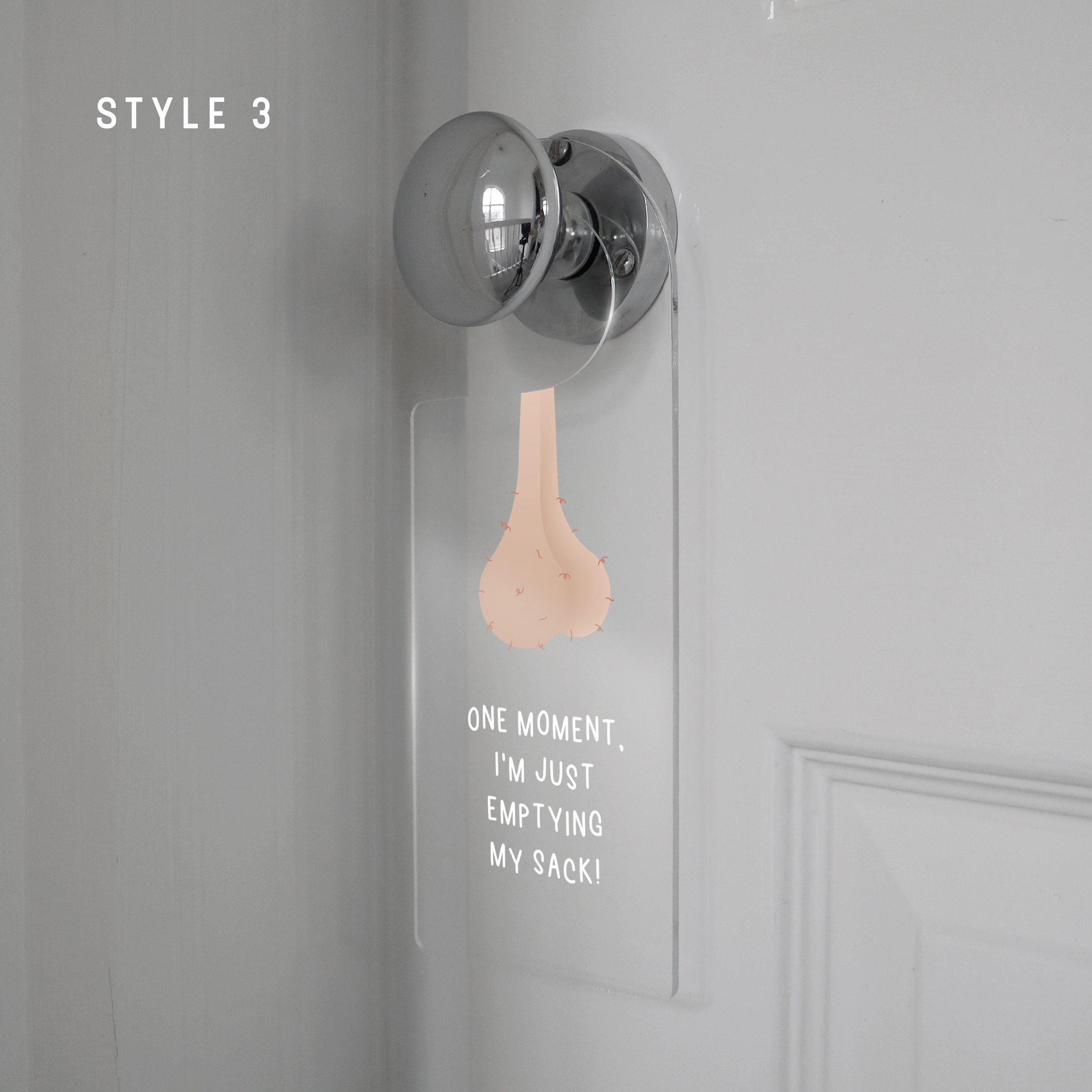 Rude Acrylic Door Hanger, 4 Adult Humour Designs, Offensive Bedroom ...