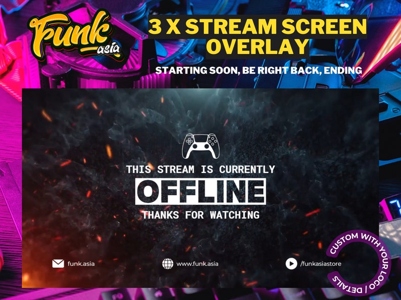 Custom Animated Stream Screen Overlay for Streamers Starting - Etsy