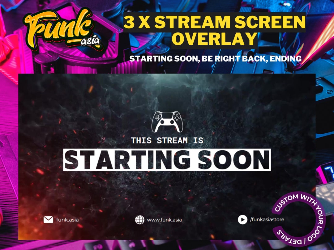 Custom Animated Stream Screen Overlay for Streamers Starting - Etsy