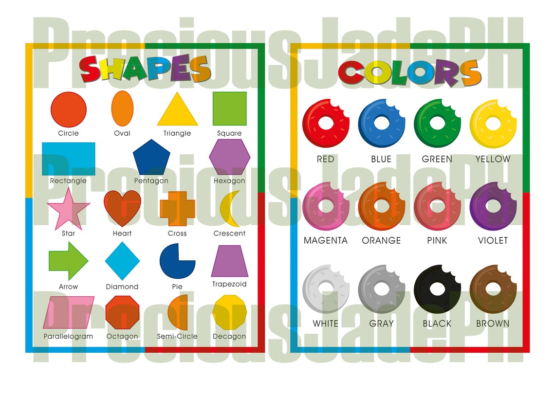 Printable Colors and Shapes Chart for Your Kids at a Very Cheap Price ...