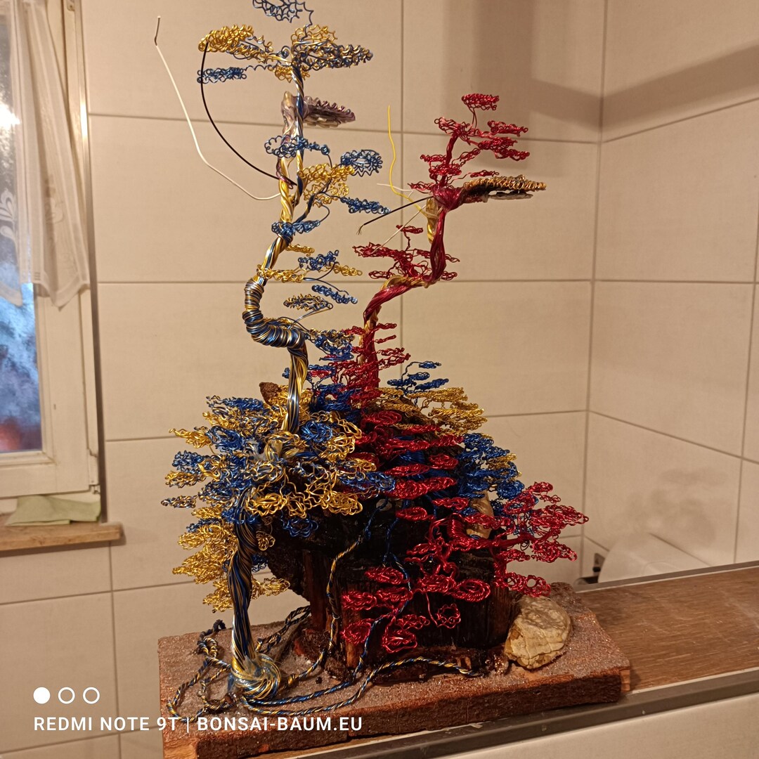With Real Primary Rock as Shell Bonsai Wire Art Sculpture Wire Art ...