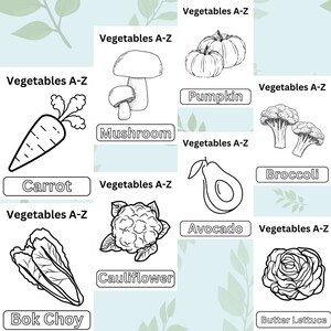 Printable Vegetable Coloring Book Activity for Kids of Any Age, Learn ...