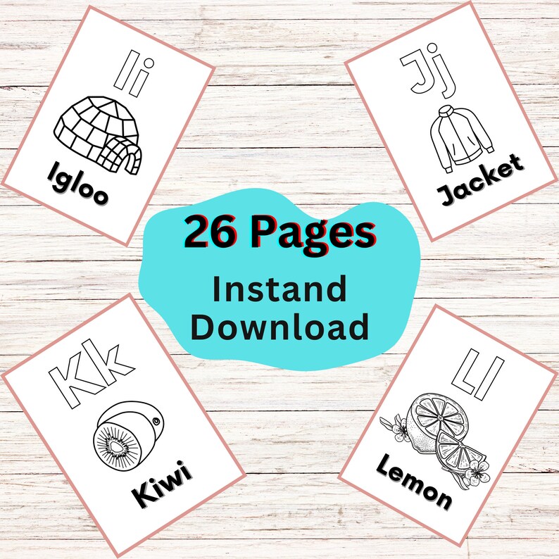 ABC Kids Coloring Book, Learn ABC Having Fun With Alphabet Coloring ...