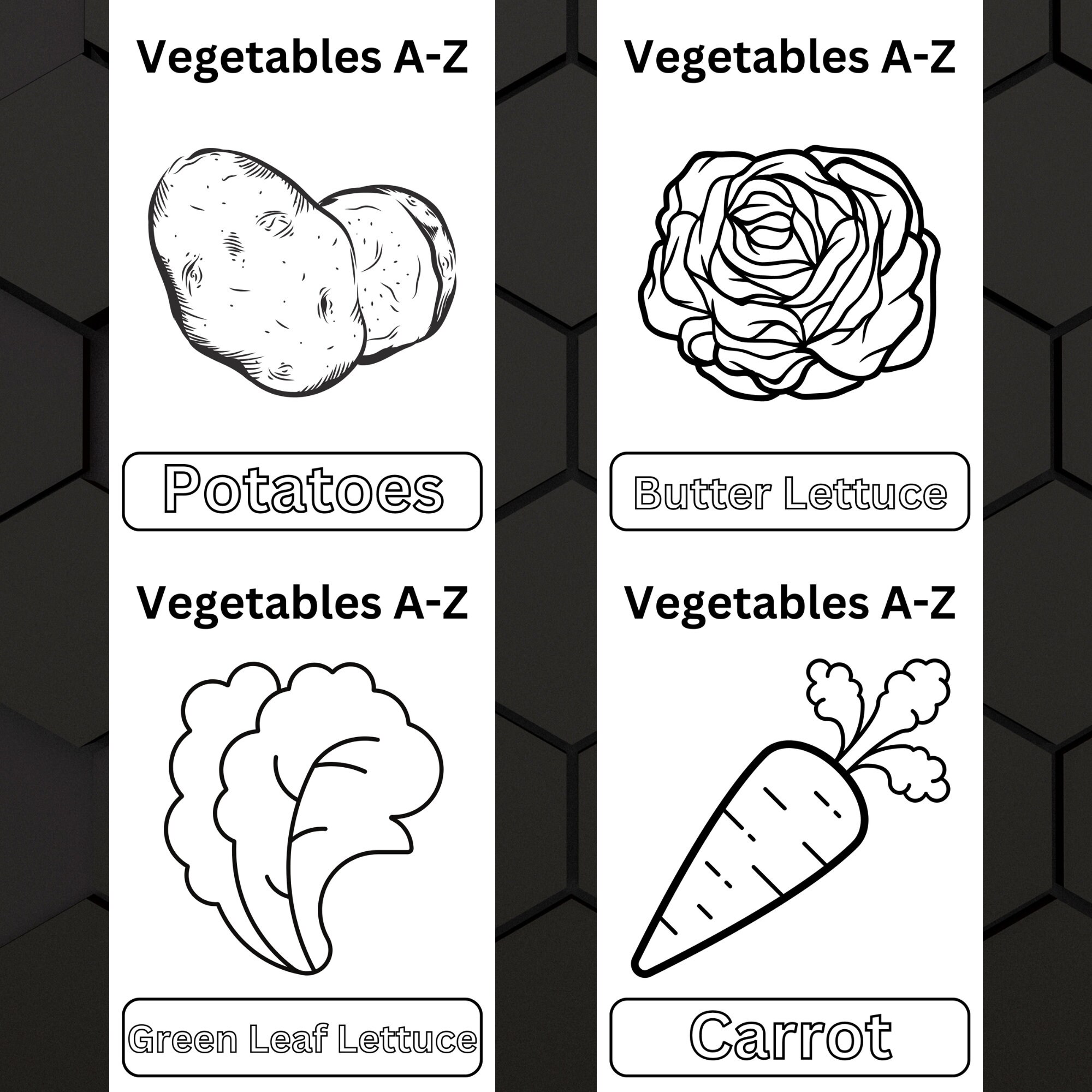 Printable Vegetable Coloring Book Activity for Kids of Any Age, Learn ...
