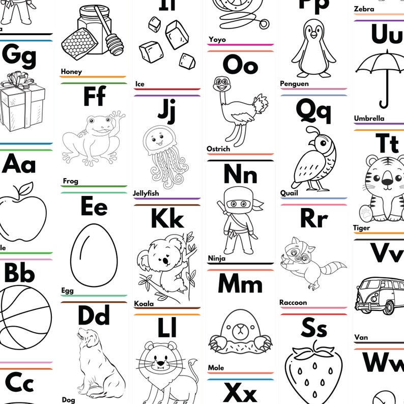 Creative Learning: Fun Alphabet Coloring Pages for Kids, ABC Coloring ...