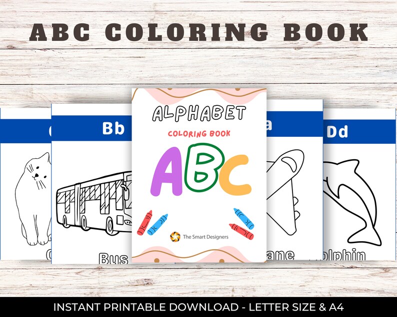 ABC Coloring Pages for Kids, Educational Coloring Book for Kids, Travel ...