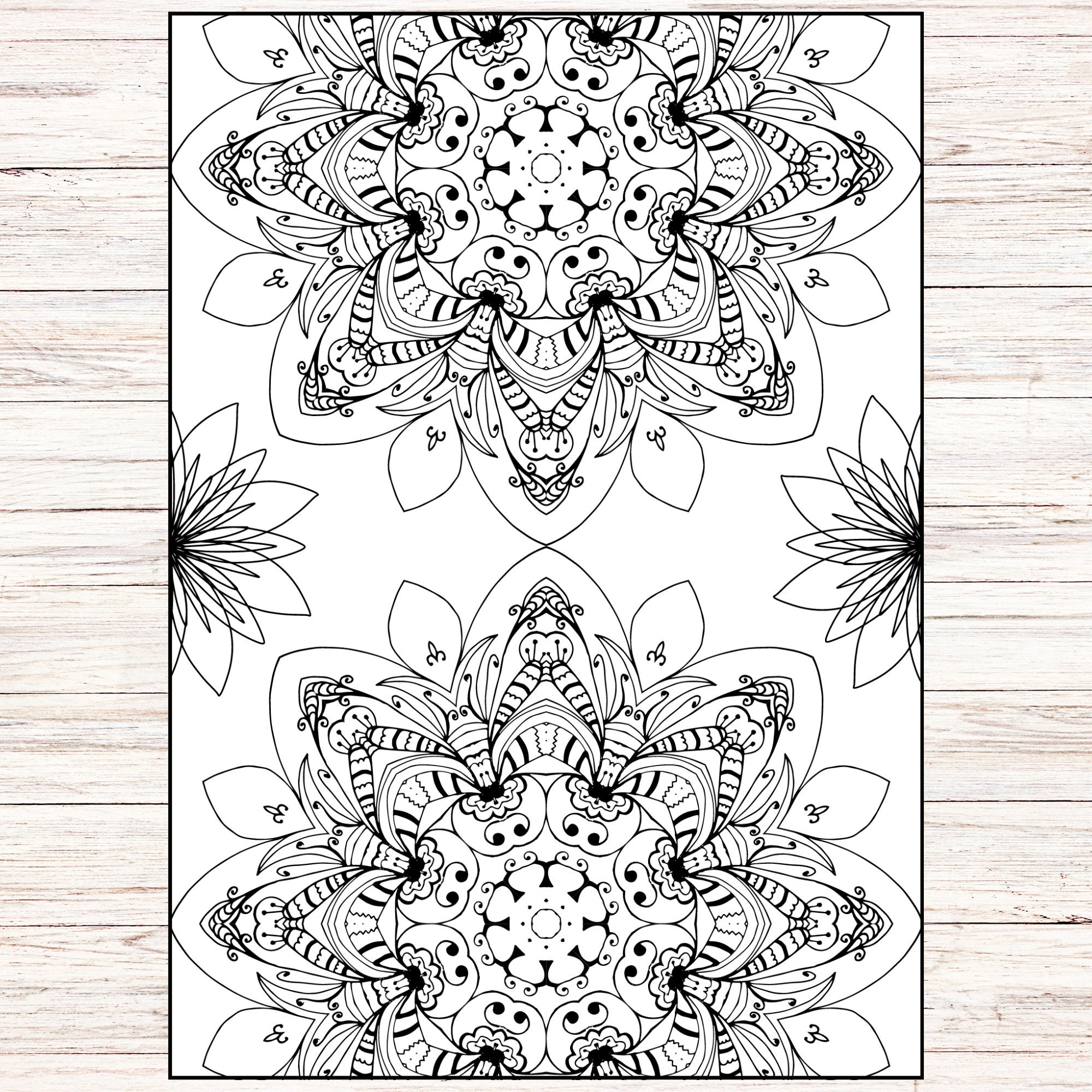 Symmetry Mandala Coloring Pages, Stress Relief Mandala Coloring Book ...