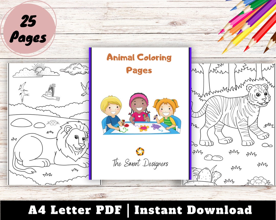 Animal Coloring Pages, Kids Activity Homeschool, Kids Travel Activity ...