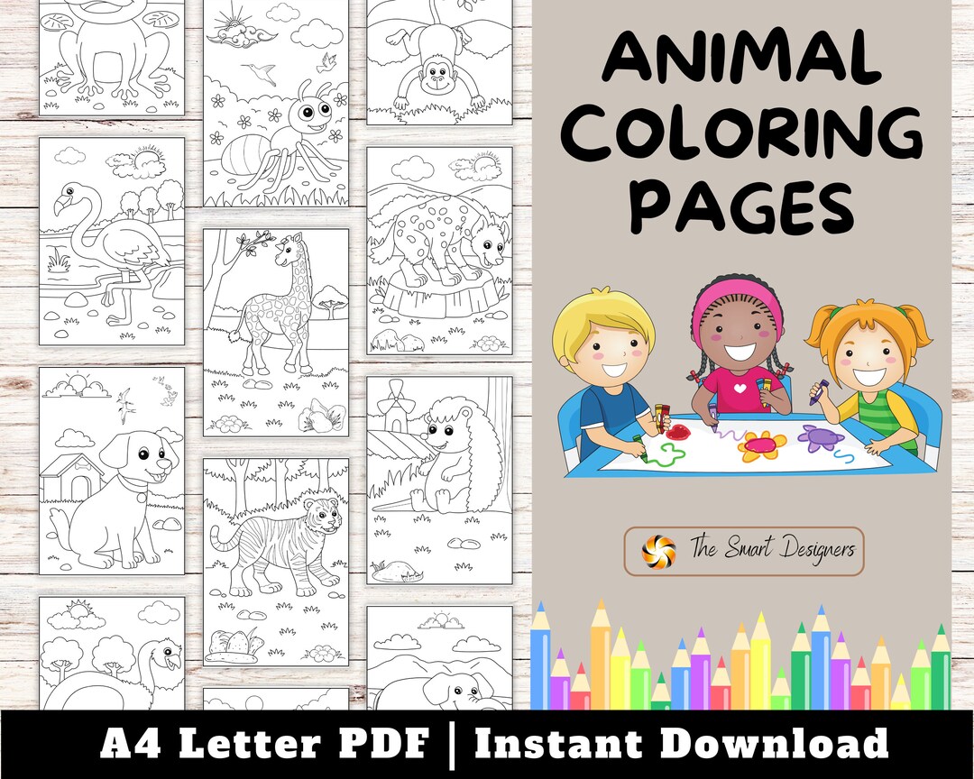 Zoo Adventures: Printable Animal Coloring Pages for Endless Fun, Kids ...