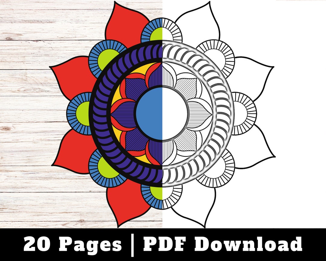 Flower Mandala Coloring Pages for Serene Relaxation and Joyful ...