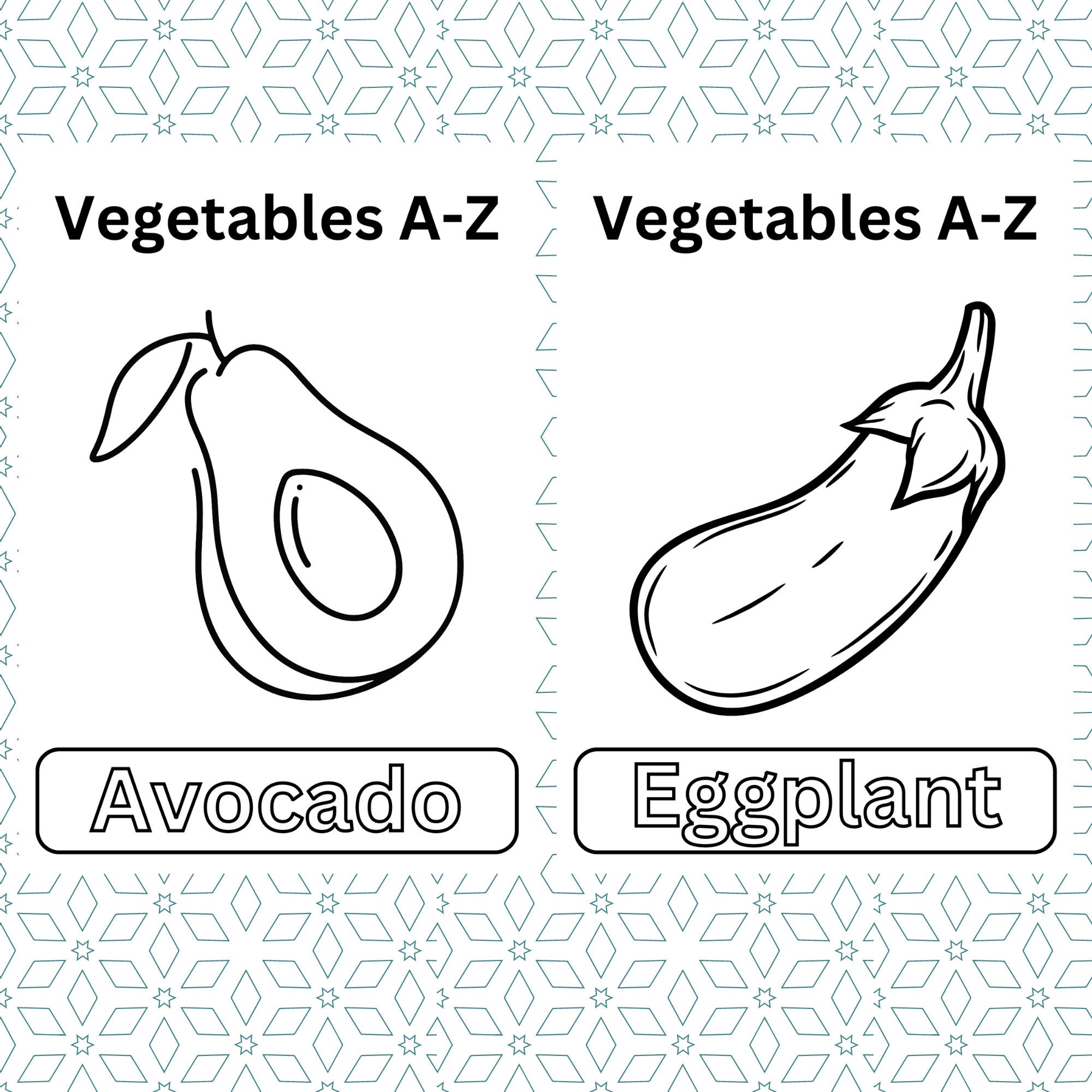 Printable Vegetable Coloring Book Activity for Kids of Any Age, Learn ...