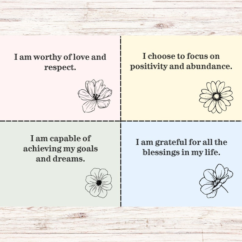 Printable Affirmation Cards, Inspiring Affirmation Cards for Daily ...