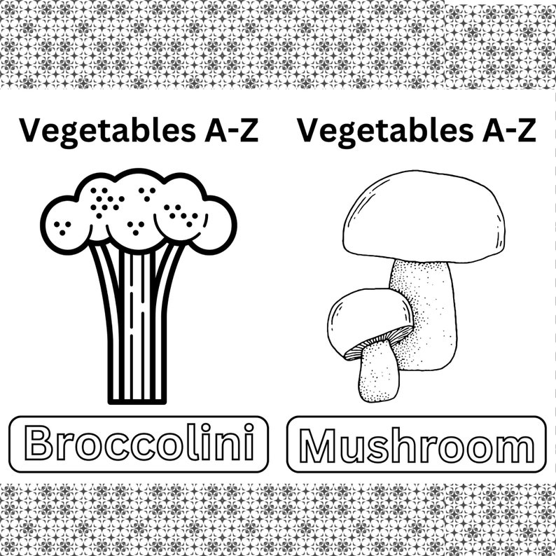 Printable Vegetable Coloring Book Activity for Kids of Any Age, Learn ...