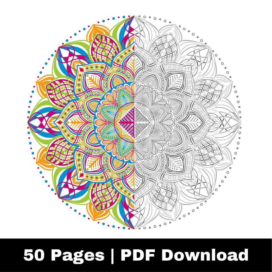 Adults Mandala Coloring Pages, Printable Coloring Pages for Stress ...
