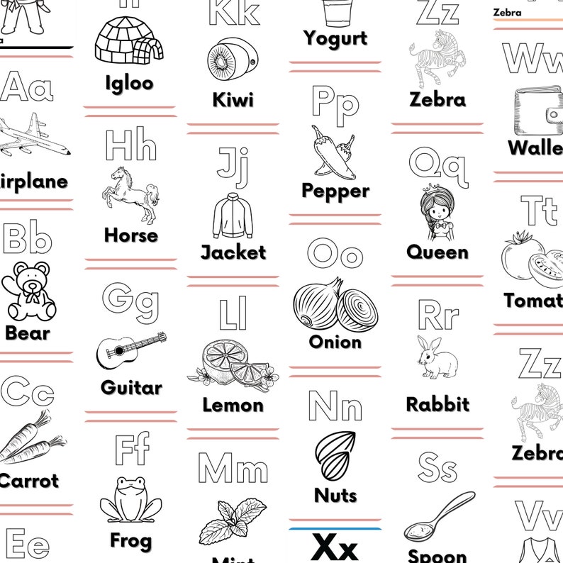 Creative Learning: Fun Alphabet Coloring Pages for Kids, ABC Coloring ...