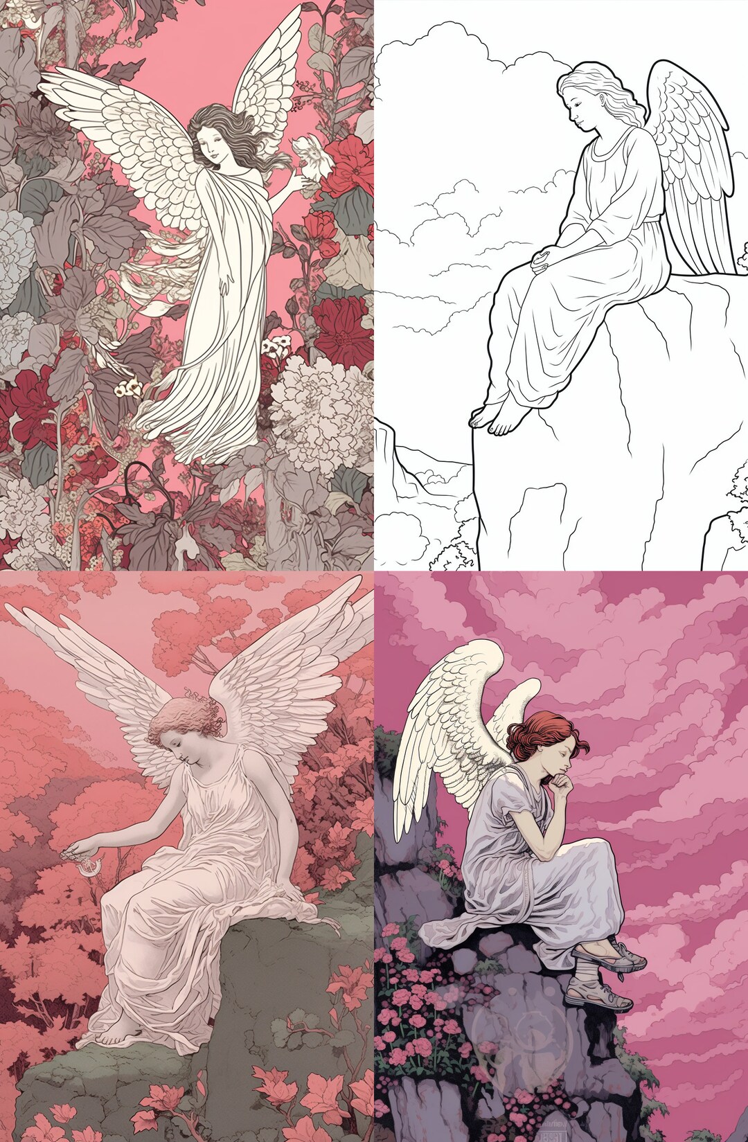 Midjourney AI Prompt Pink Angels Midjourney Prompting AI Prompts Pre ...