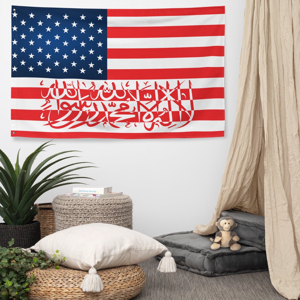 Unique Islamic American Flag Different Designs Available - Etsy