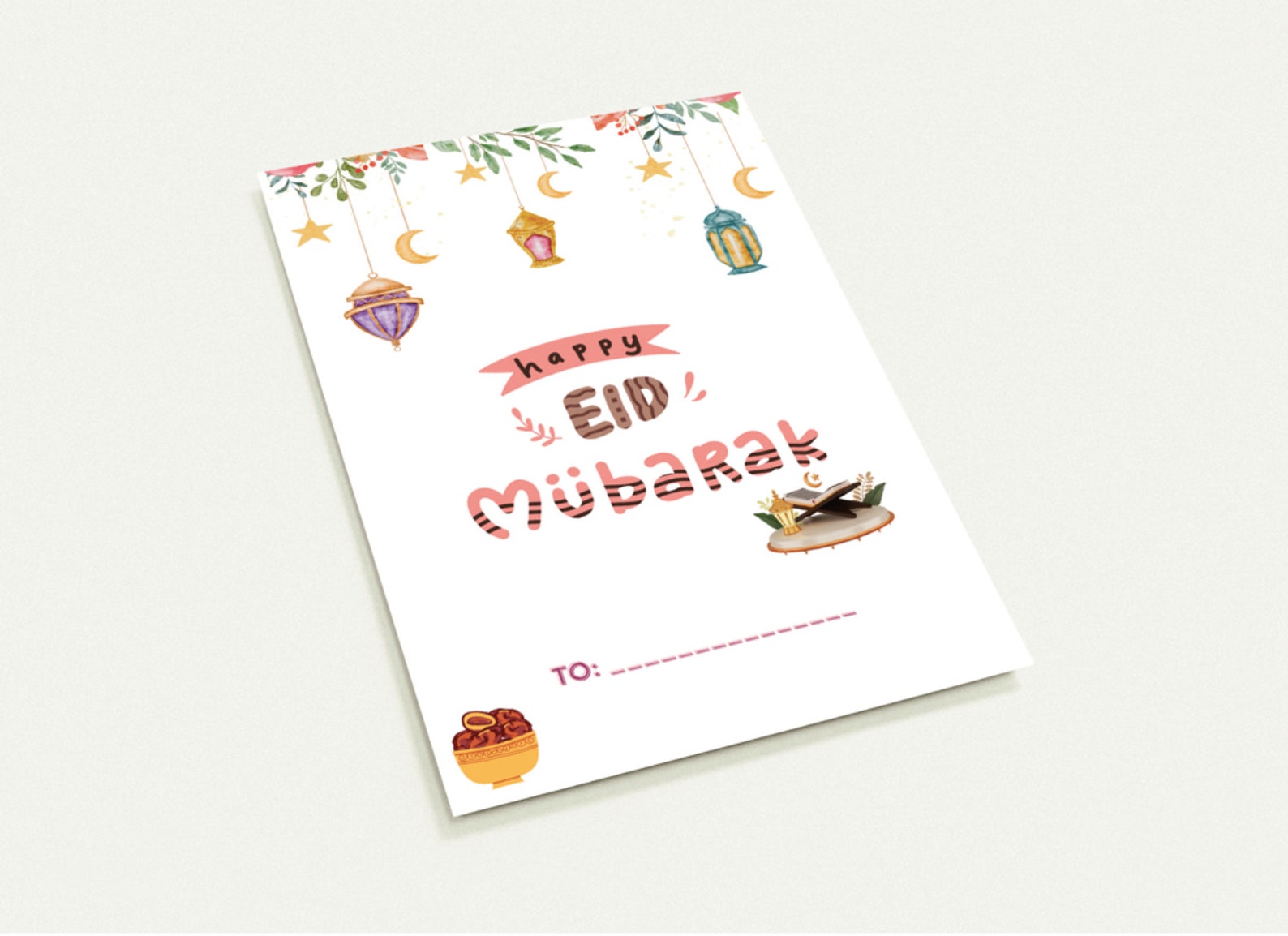 Pack of 10 Eid Postcards 2-sided, No Envelopes Eid Mubarak Postcards ...