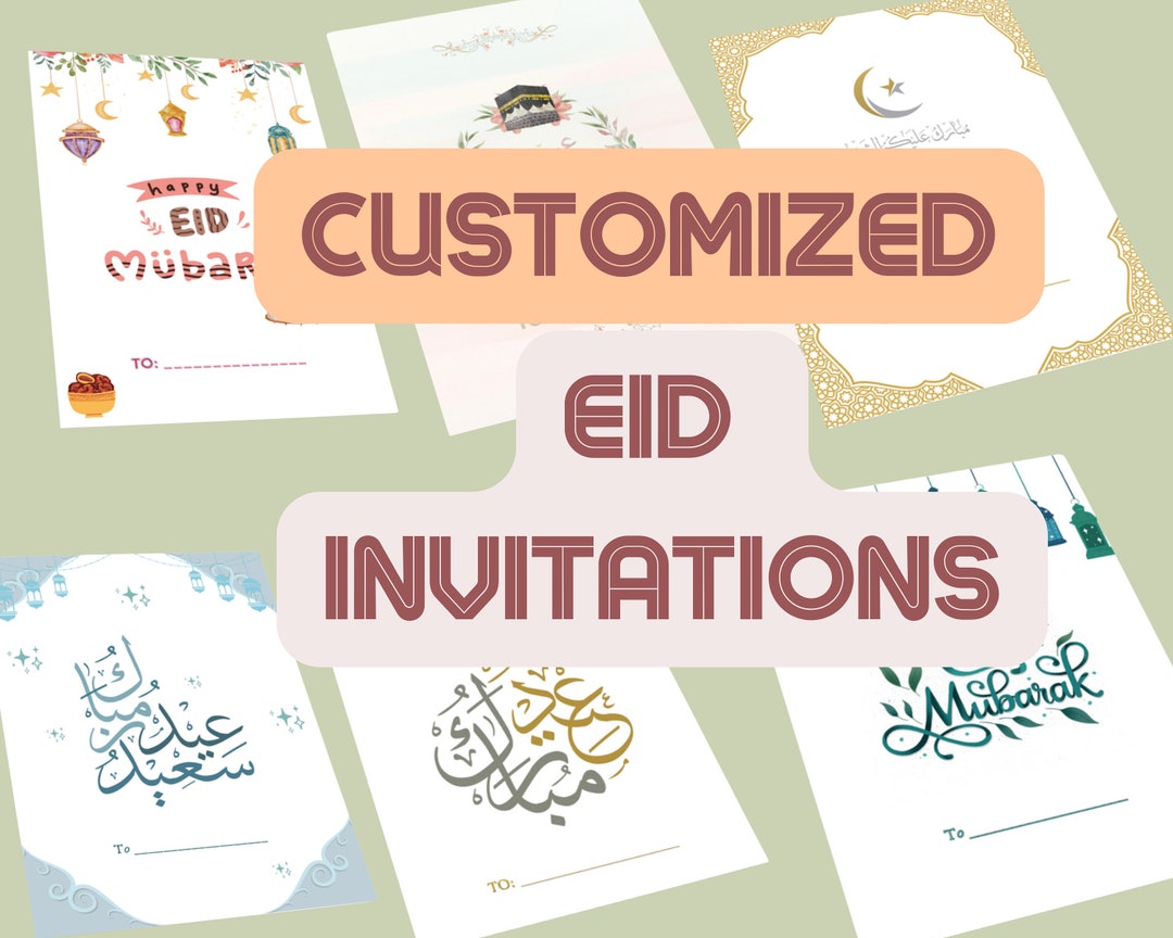 Pack of 10 Eid Postcards (2-sided, No Envelopes) Eid Mubarak Postcards ...