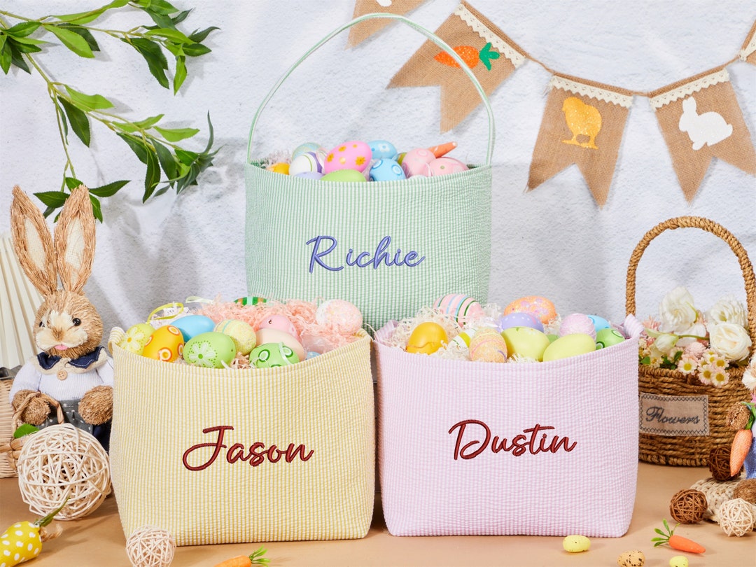 Personalized Easter Treat Bag,custom Kids Easter Basket With Name ...