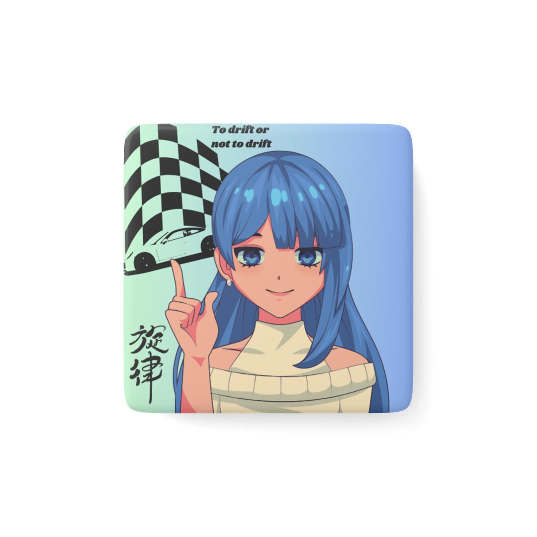 Square Porcelain Magnet, Tokyo Drift Style, Drifting, Avatar, Fridge ...