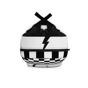 Rad Little Dude Backpack, Lightning Bolts and Checkerboard Design, Back ...