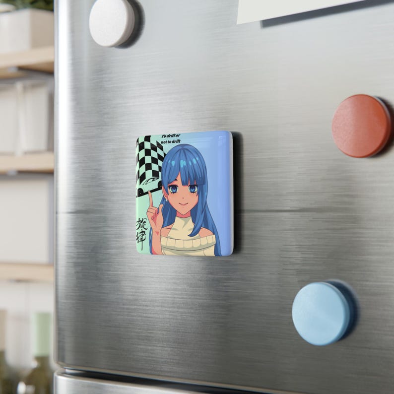 Square Porcelain Magnet, Tokyo Drift Style, Drifting, Avatar, Fridge ...