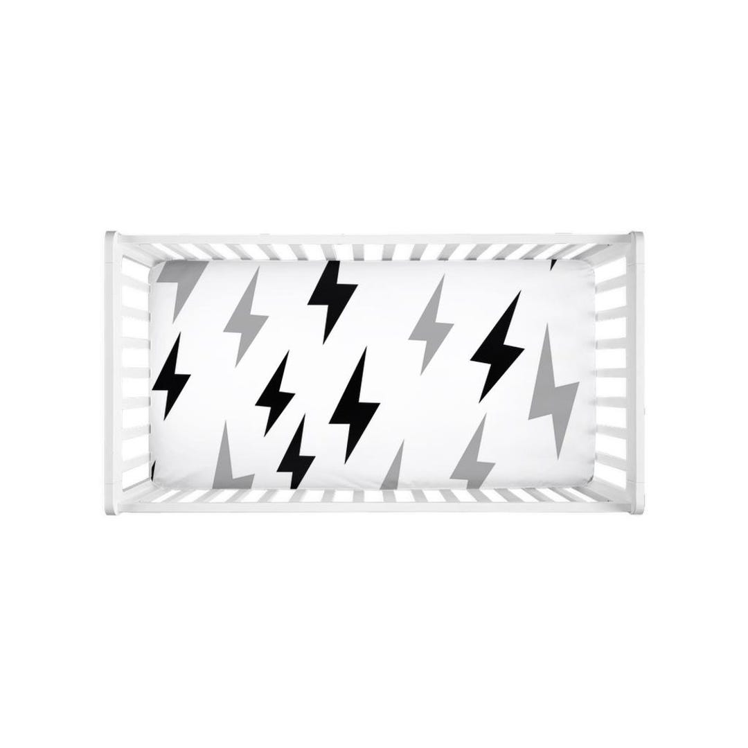 Lightning Bolt Crib Sheets, Popular Design, Great Gift Idea, Baby ...
