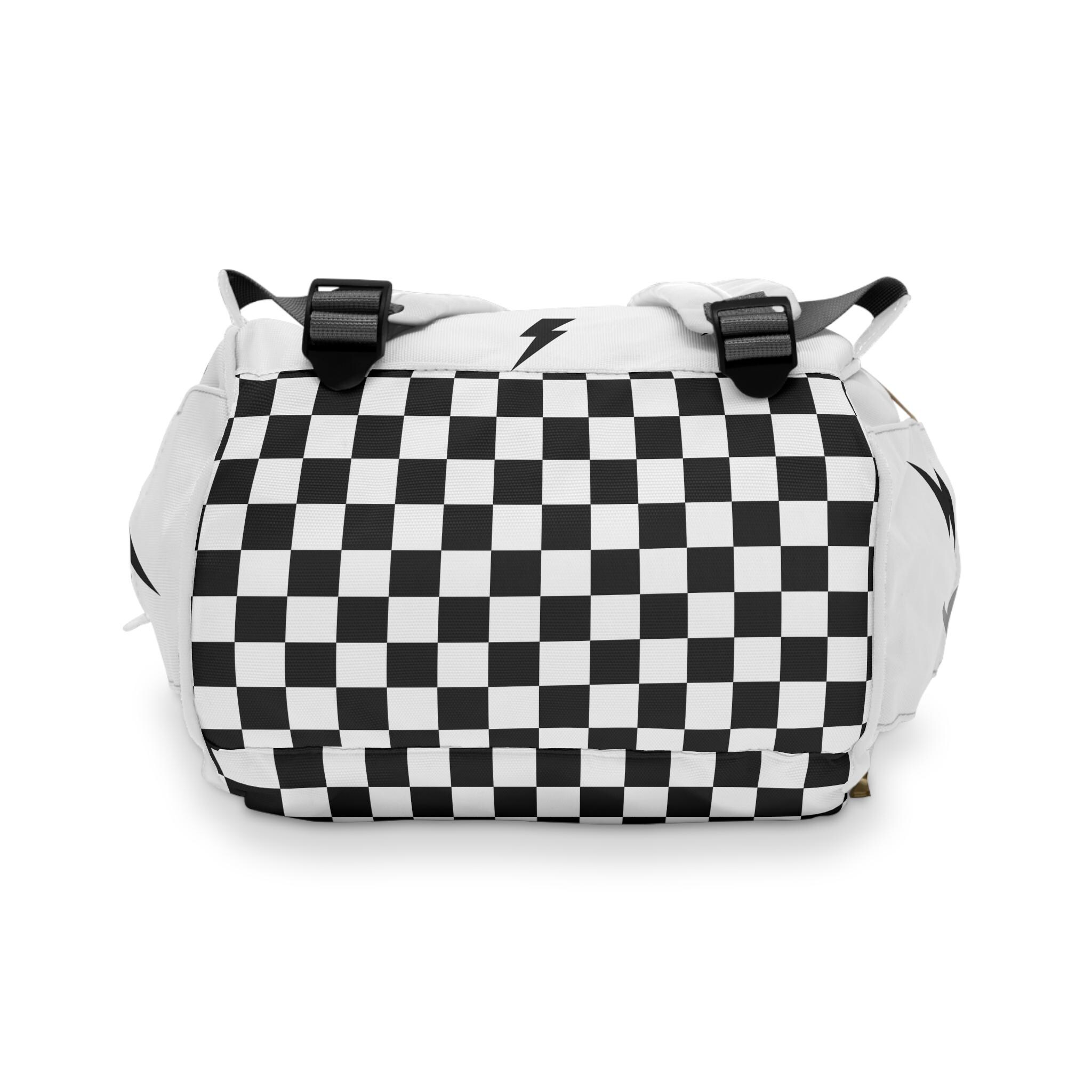Insulated Checkerboard Lightning Bolt Diaper Backpack, Trendy Baby ...