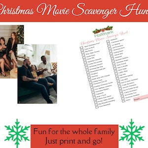 Christmas Hallmark Movie Scavenger Hunt. Fun for the Whole Family! - Etsy