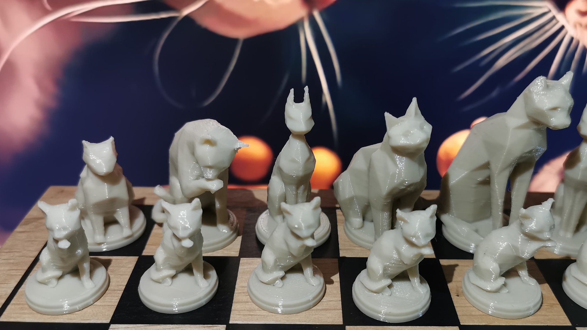 3D Printed Chess Set | Cats Style - Etsy