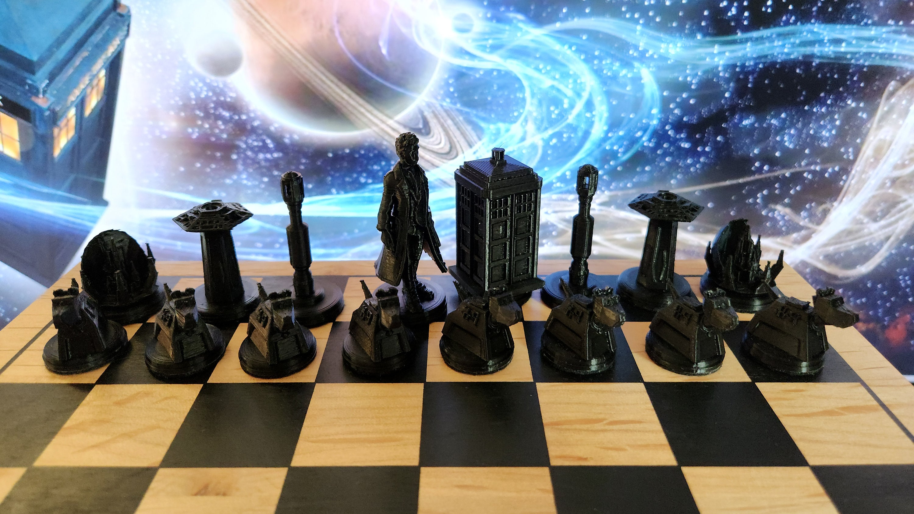 3D Printed Chess Set | for the Whovians - Etsy