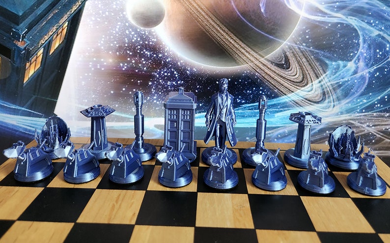 3D Printed Chess Set for the Whovians - Etsy