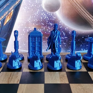 3D Printed Chess Set | for the Whovians - Etsy
