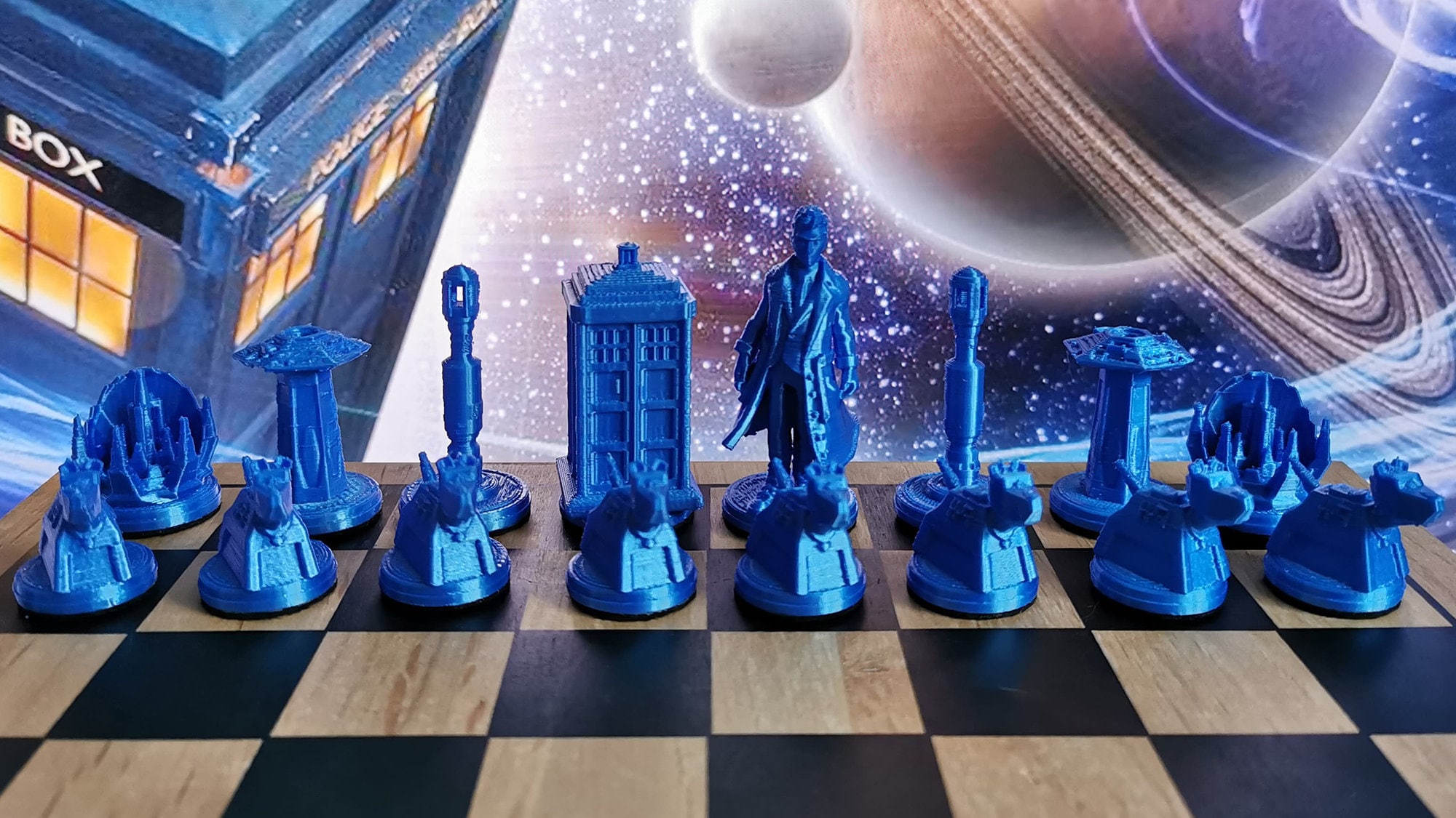 3D Printed Chess Set | for the Whovians - Etsy