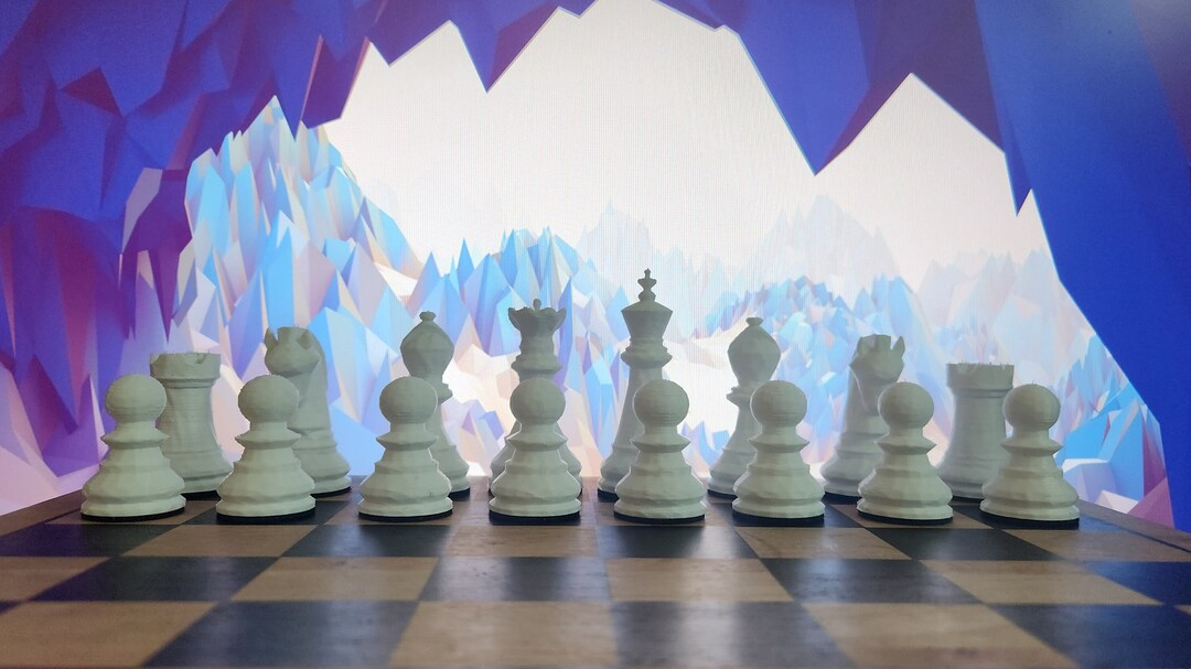 3D Printed Chess Set | Low Polygon Style - Etsy