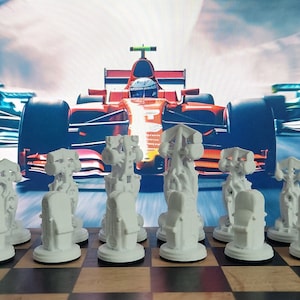 3D Printed Chess Set | Formula Racing Style - Etsy