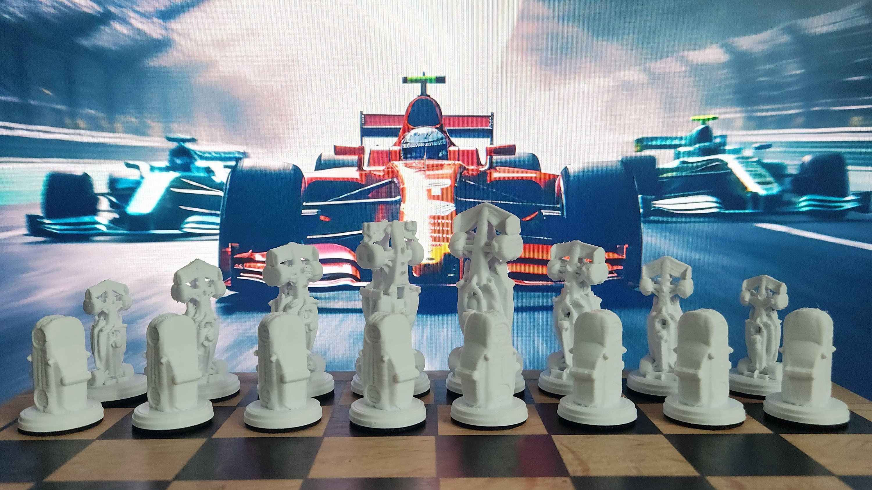 3D Printed Chess Set | Formula Racing Style - Etsy