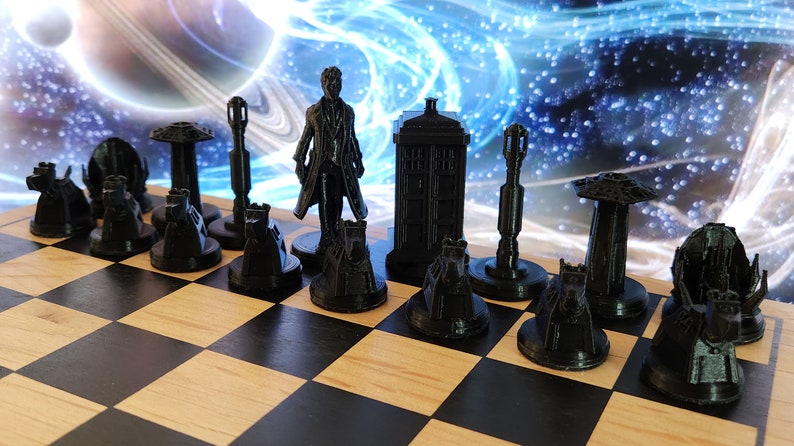 3D Printed Chess Set for the Whovians - Etsy