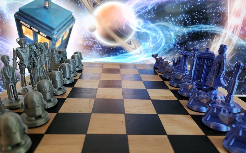 3D Printed Chess Set for the Whovians - Etsy