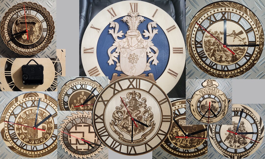 3D Laser-engraved Clock | Custom Request - Etsy