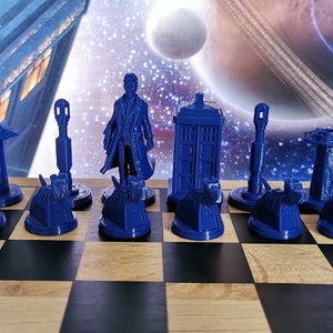 3D Printed Chess Set | for the Whovians - Etsy