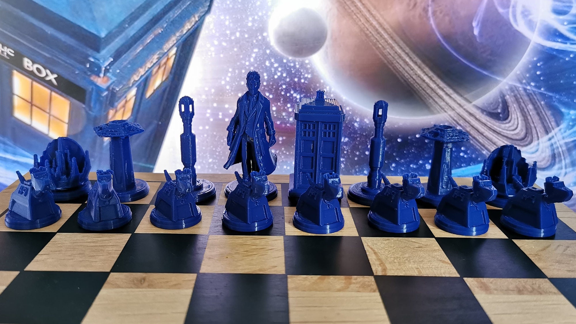 3D Printed Chess Set | for the Whovians - Etsy