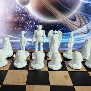 3D Printed Chess Set | for the Whovians - Etsy