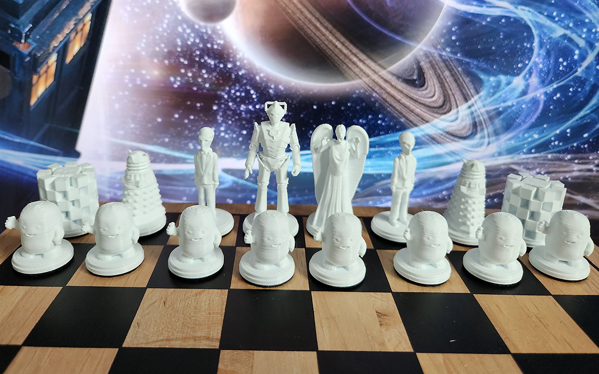 3D Printed Chess Set | for the Whovians - Etsy