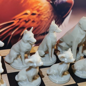 3D Printed Chess Set | Dogs Style - Etsy