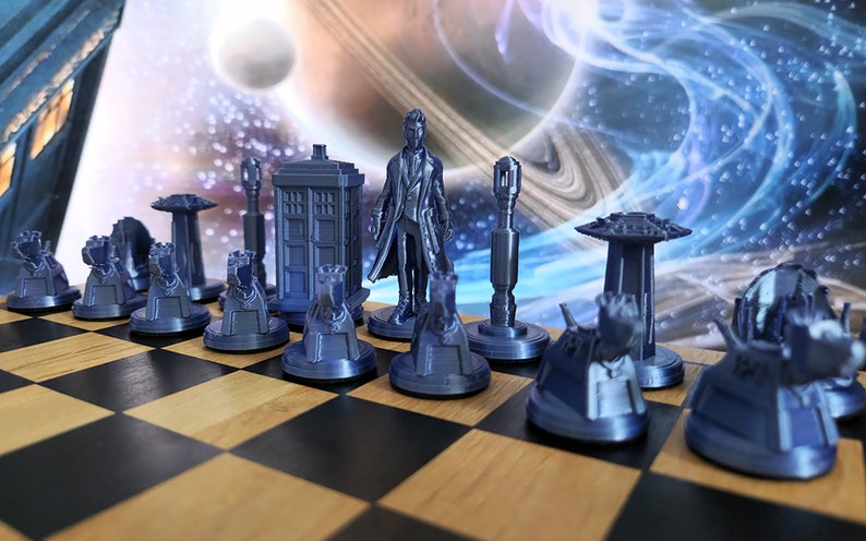 3D Printed Chess Set for the Whovians - Etsy