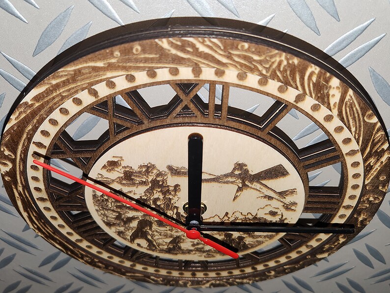 3D Laser-engraved Clock | Pandora-style - Etsy